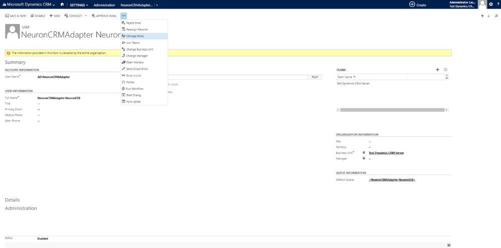 Dynamics CRM XRM Adapter