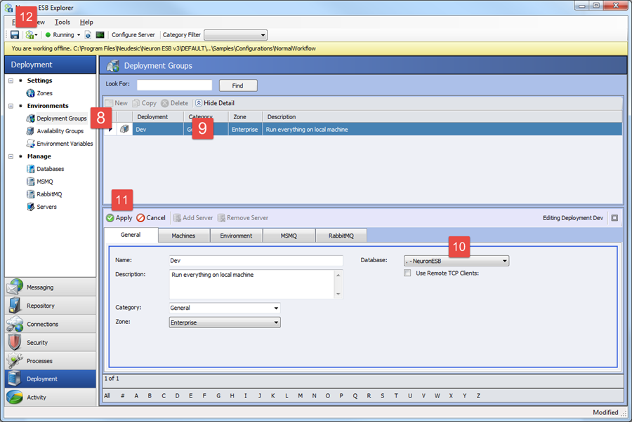 Configuring A Database For The Workflow Samples