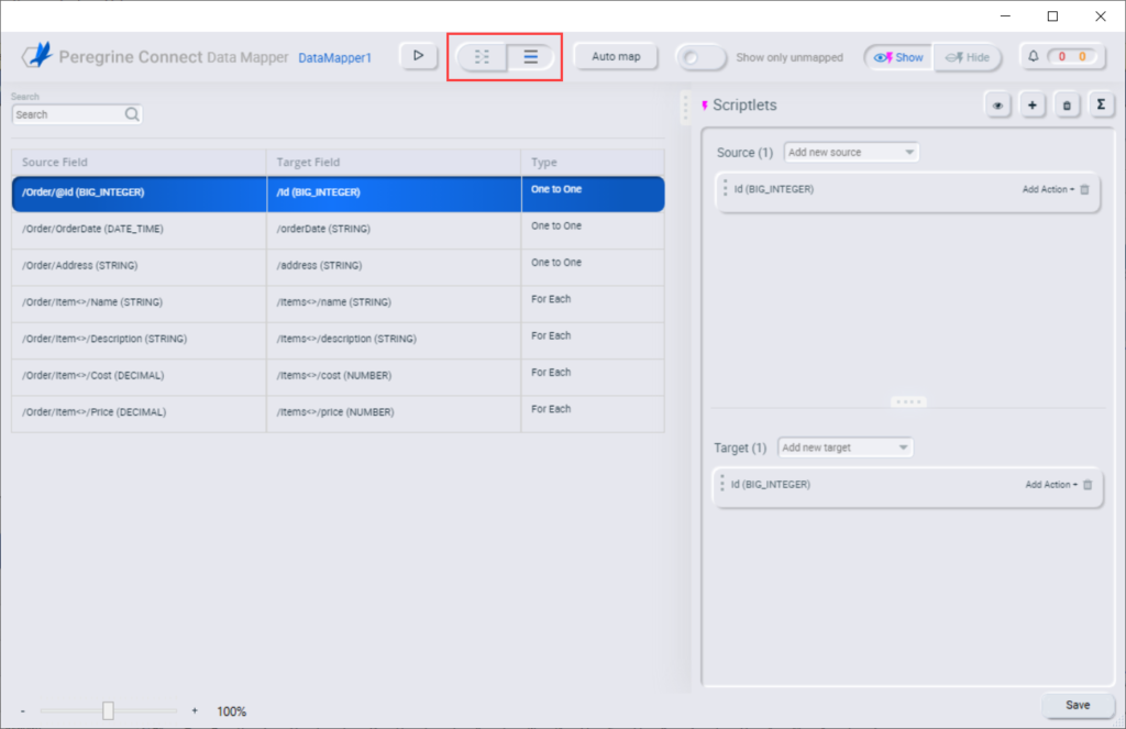 Auto Mapping - Peregrine Connect