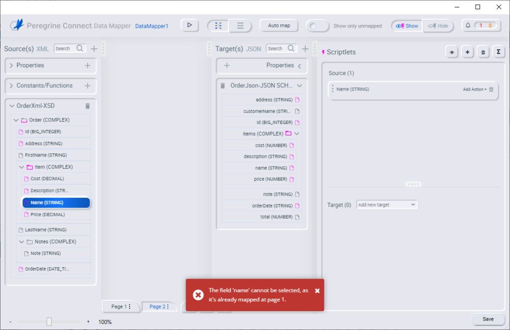 Data Mapper Paging - Peregrine Connect