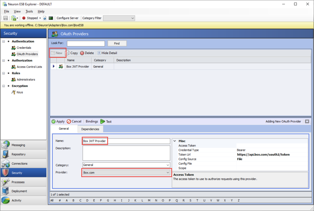 Box.com Adapter - Peregrine Connect