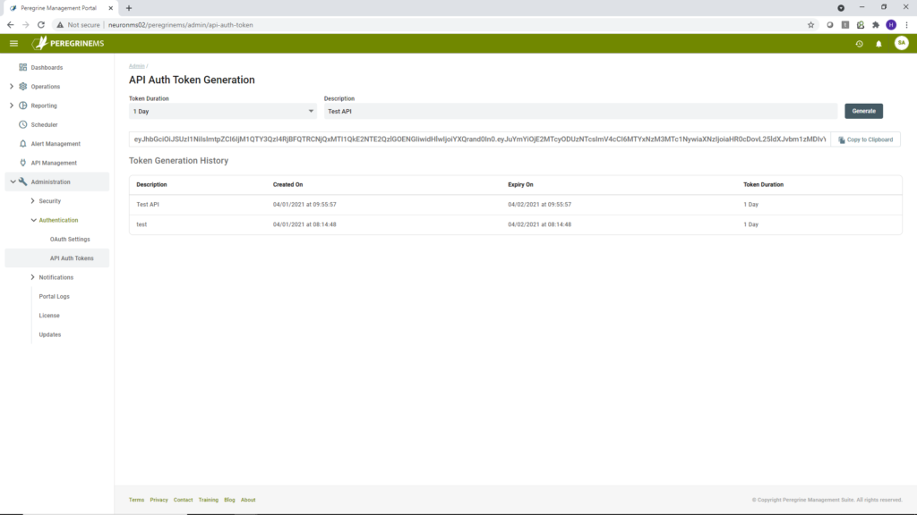 Peregrine Management Suite Administration Peregrine Connect