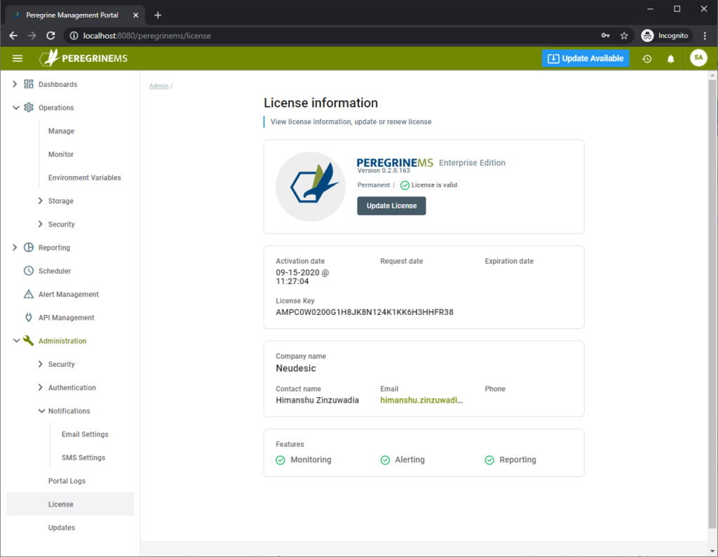 Peregrine Management Suite Administration Peregrine Connect