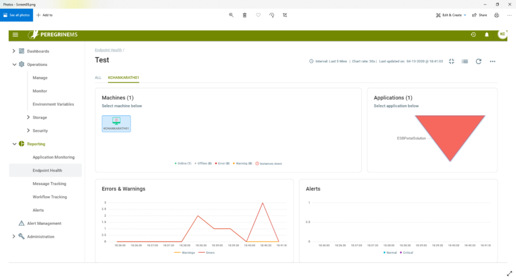 Monitoring - Peregrine Connect