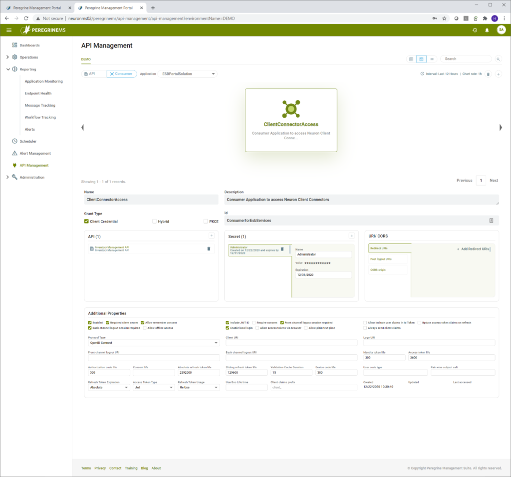 API Management - Peregrine Connect
