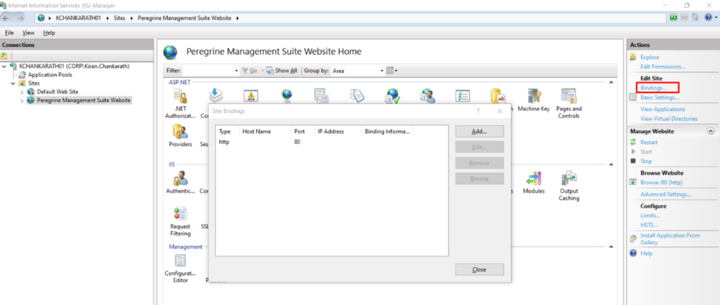 Appendix A - Peregrine Portal Secure Setup - Peregrine Connect