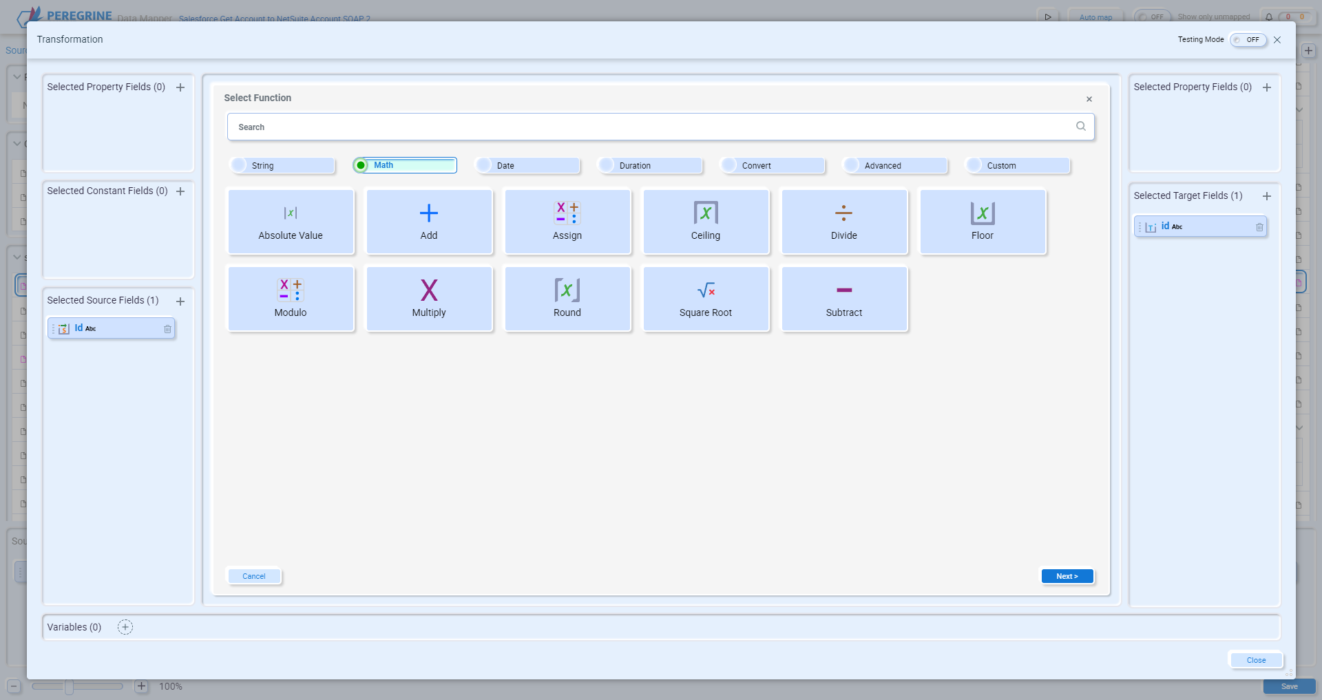 Data Mapper - Peregrine Connect