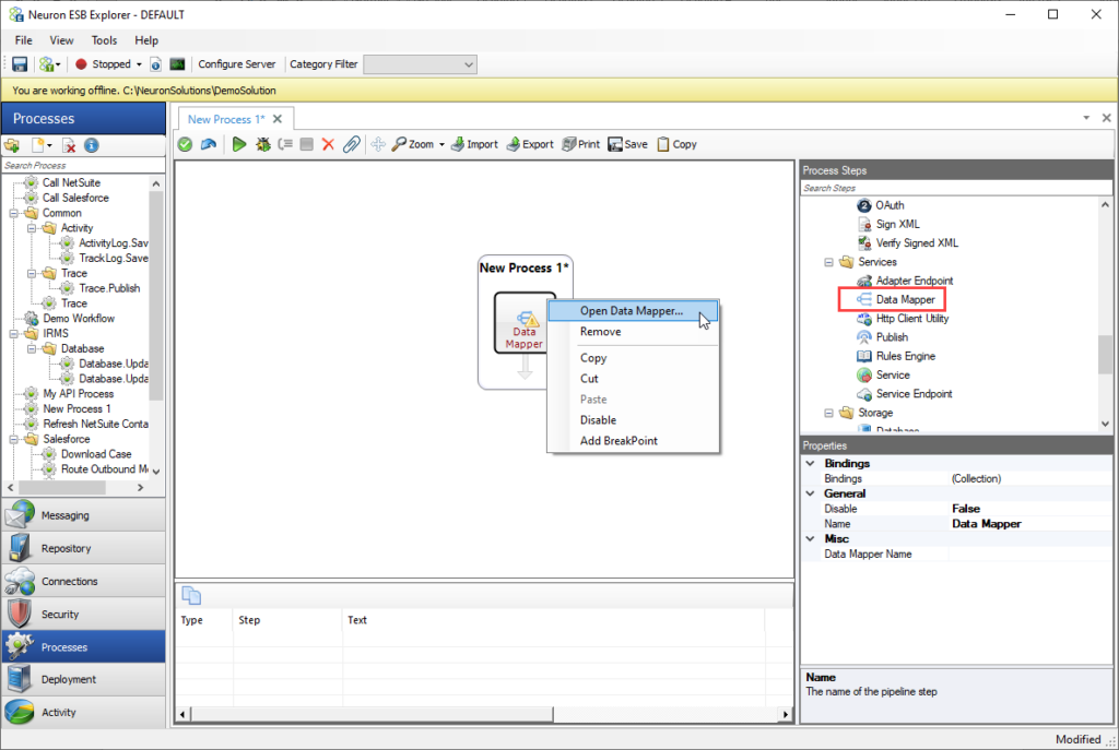 Executing Maps - Peregrine Connect
